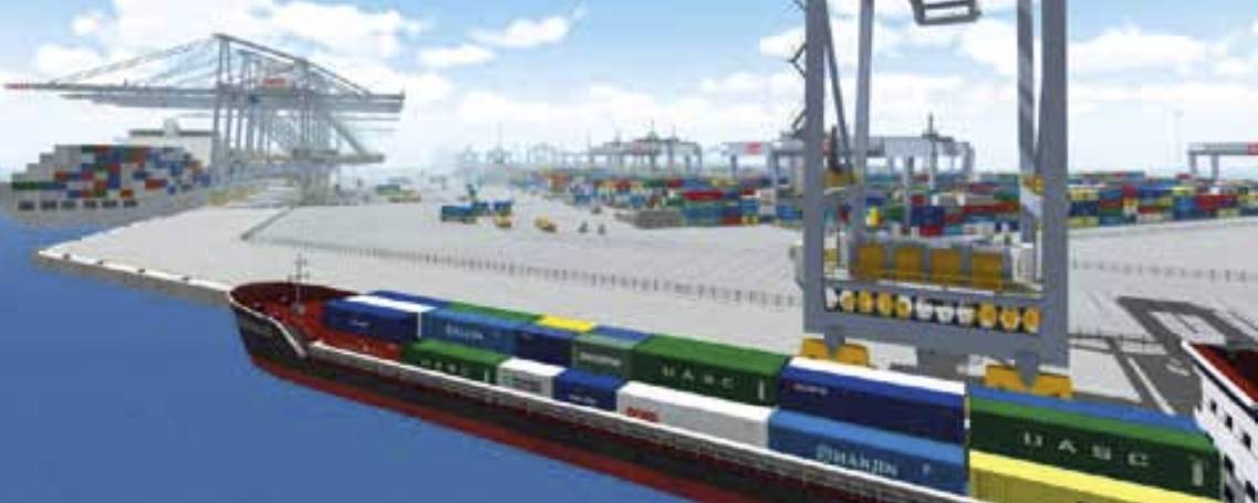 How can simulations help ports and terminals?